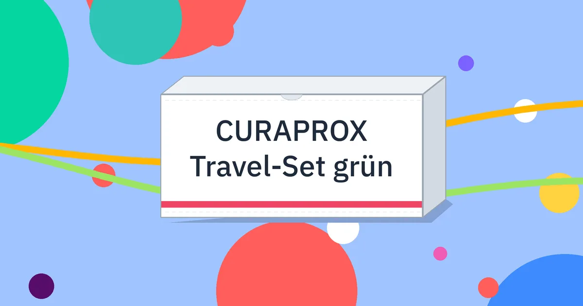 Symbolbild: Packung mit der Aufschrift CURAPROX Travel-Set grün (PZN 17907135) – Verfügbarkeit und Bezug in Apotheken in Frankfurt am Main