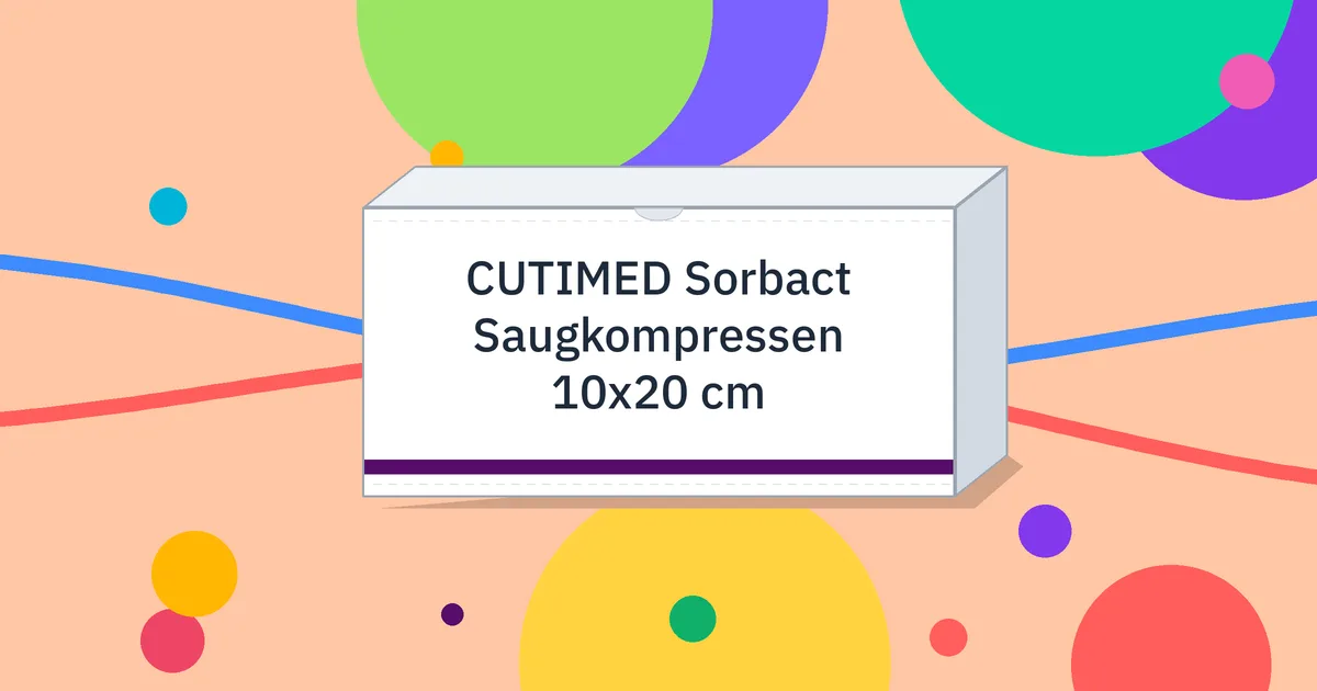 Symbolbild: Packung mit der Aufschrift CUTIMED Sorbact Saugkompressen 10x20 cm (PZN 17311282) – Verfügbarkeit und Bezug in Apotheken in Frankfurt am Main