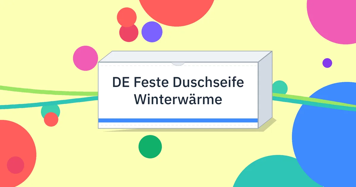 Symbolbild: Packung mit der Aufschrift DE Feste Duschseife Winterwärme (PZN 17457465) – Verfügbarkeit und Bezug in Apotheken in Frankfurt am Main