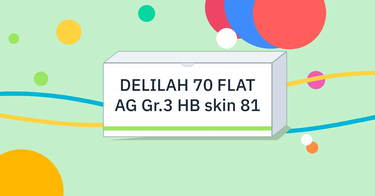 Symbolbild: Packung mit der Aufschrift DELILAH 70 FLAT AG Gr.3 HB skin 81 (PZN 13847904) – Verfügbarkeit und Bezug in Apotheken in Frankfurt am Main