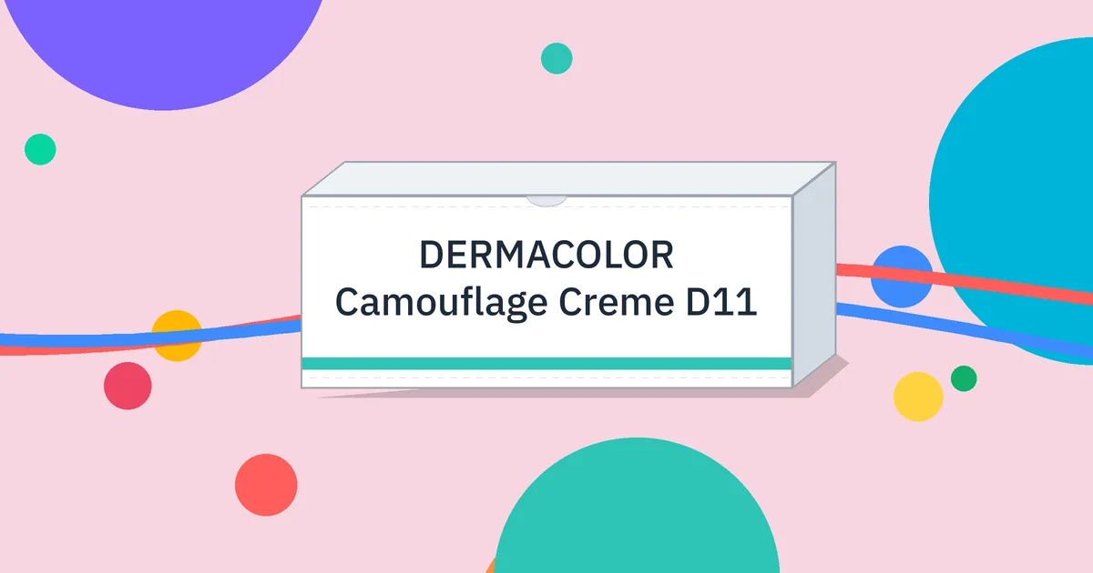 Symbolbild: Packung mit der Aufschrift DERMACOLOR Camouflage Creme D11 (PZN 15819183) – Verfügbarkeit und Bezug in Apotheken in Frankfurt am Main