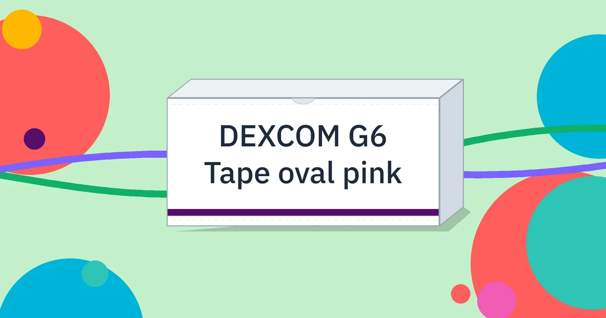 Symbolbild: Packung mit der Aufschrift DEXCOM G6 Tape oval pink (PZN 18178738) – Verfügbarkeit und Bezug in Apotheken in Frankfurt am Main