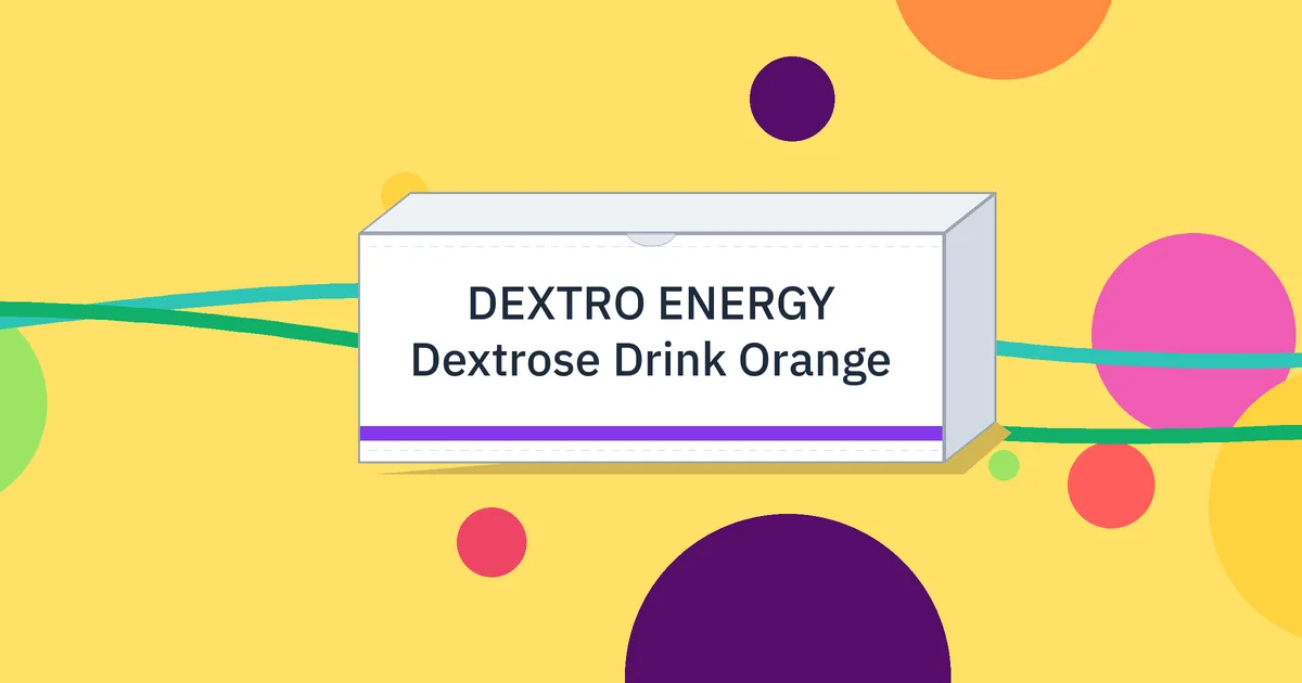 Symbolbild: Packung mit der Aufschrift DEXTRO ENERGY Dextrose Drink Orange (PZN 16910052) – Verfügbarkeit und Bezug in Apotheken in Frankfurt am Main