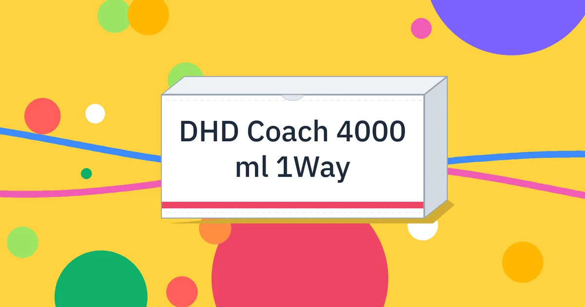 Symbolbild: Packung mit der Aufschrift DHD Coach 4000 ml 1Way (PZN 09179911) – Verfügbarkeit und Bezug in Apotheken in Frankfurt am Main