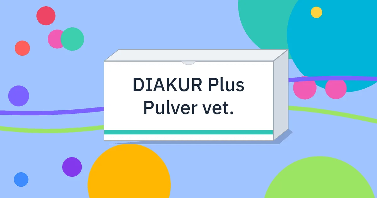 Symbolbild: Packung mit der Aufschrift DIAKUR Plus Pulver vet. (PZN 02494182) – Verfügbarkeit und Bezug in Apotheken in Frankfurt am Main