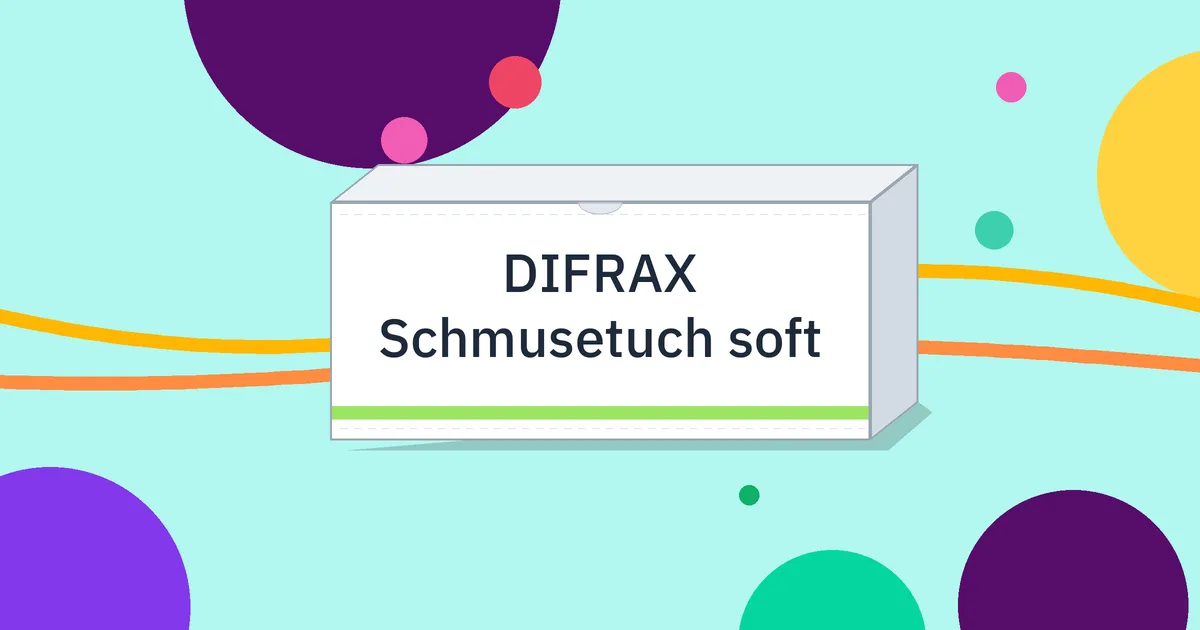 Symbolbild: Packung mit der Aufschrift DIFRAX Schmusetuch soft (PZN 12518765) – Verfügbarkeit und Bezug in Apotheken in Frankfurt am Main