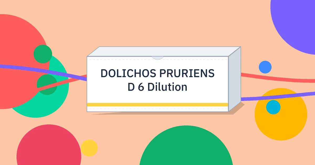Symbolbild: Packung mit der Aufschrift DOLICHOS PRURIENS D 6 Dilution (PZN 02612954) – Verfügbarkeit und Bezug in Apotheken in Frankfurt am Main