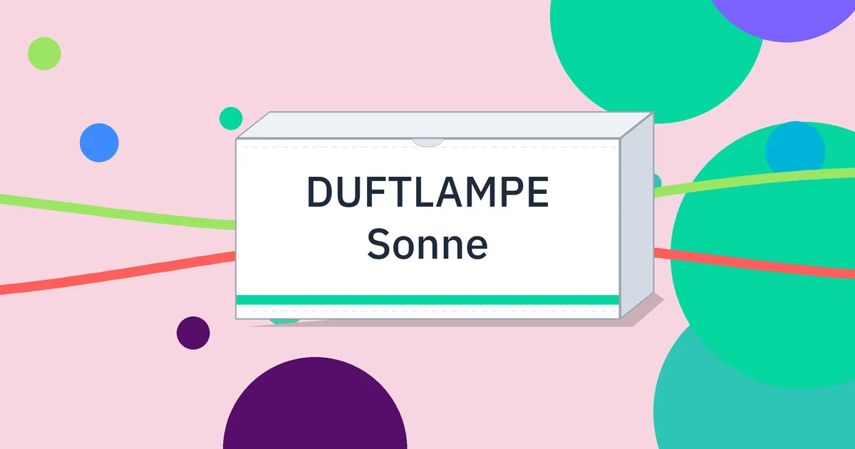 Symbolbild: Packung mit der Aufschrift DUFTLAMPE Sonne (PZN 02847367) – Verfügbarkeit und Bezug in Apotheken in Frankfurt am Main