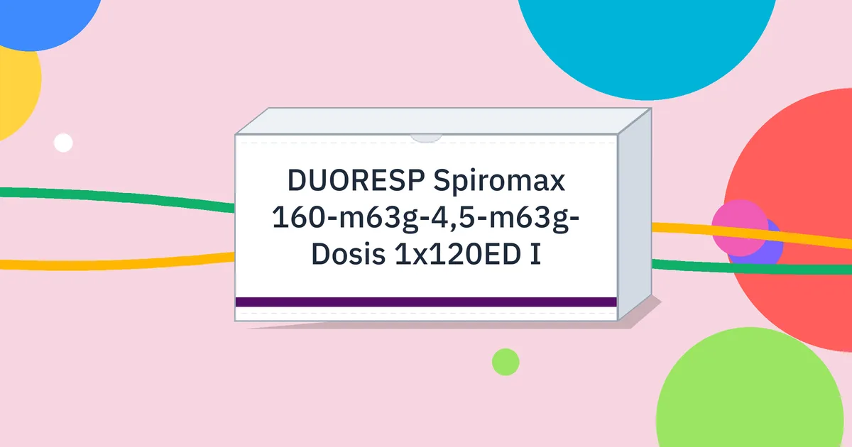 Symbolbild: Packung mit der Aufschrift DUORESP Spiromax 160-m63g-4,5-m63g-Dosis 1x120ED I (PZN 10311037) – Verfügbarkeit und Bezug in Apotheken in Frankfurt am Main