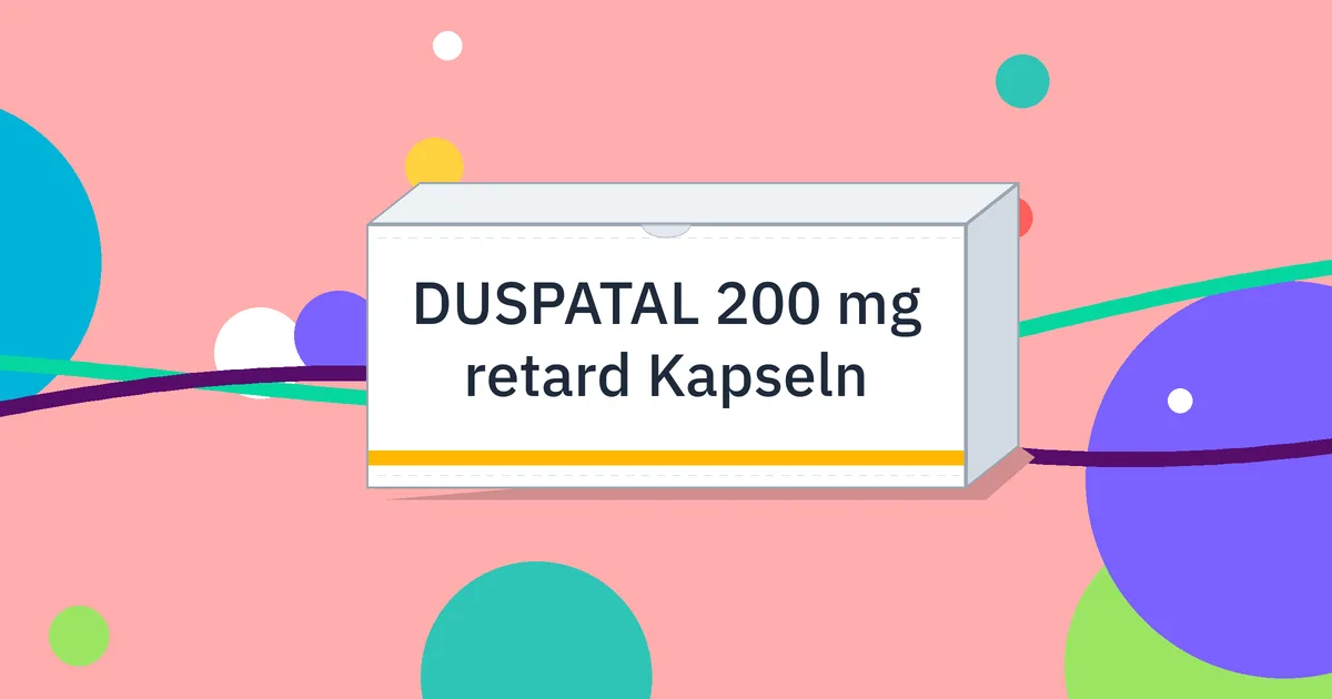 Symbolbild: Packung mit der Aufschrift DUSPATAL 200 mg retard Kapseln (PZN 06308130) – Verfügbarkeit und Bezug in Apotheken in Frankfurt am Main
