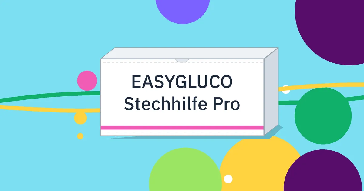 Symbolbild: Packung mit der Aufschrift EASYGLUCO Stechhilfe Pro (PZN 06064917) – Verfügbarkeit und Bezug in Apotheken in Frankfurt am Main