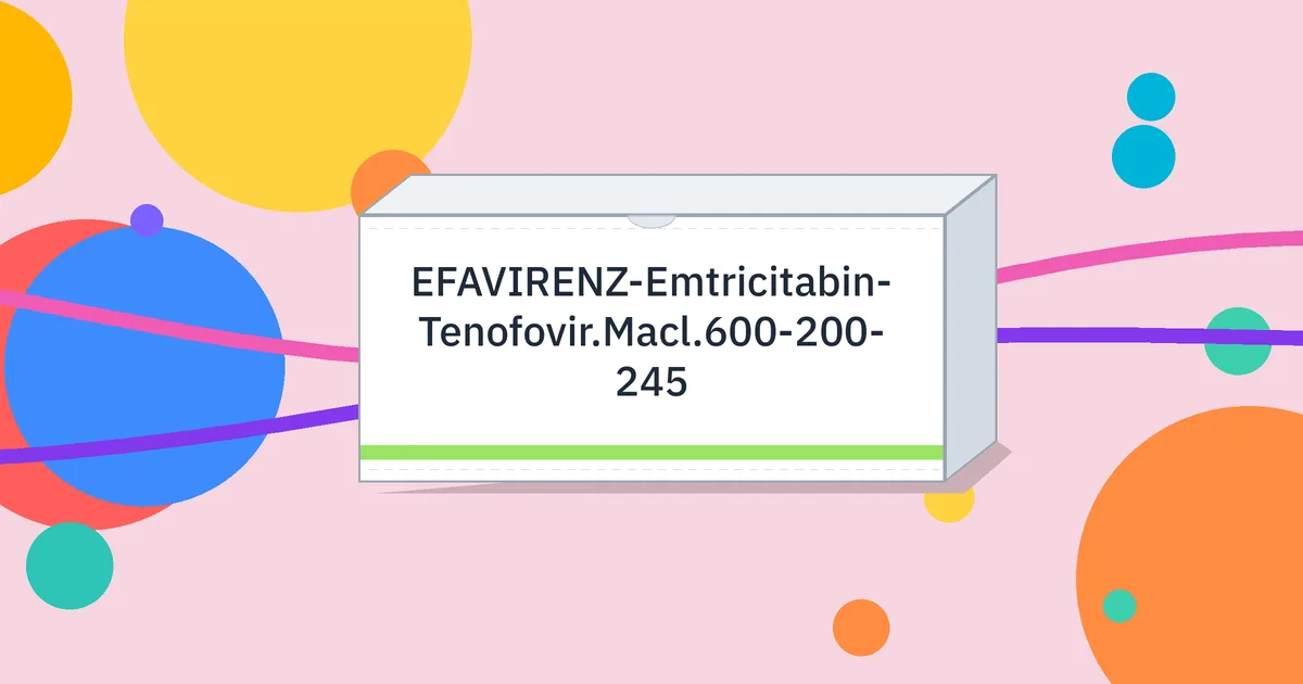 Symbolbild: Packung mit der Aufschrift EFAVIRENZ-Emtricitabin-Tenofovir.Macl.600-200-245 (PZN 20346278) – Verfügbarkeit und Bezug in Apotheken in Frankfurt am Main