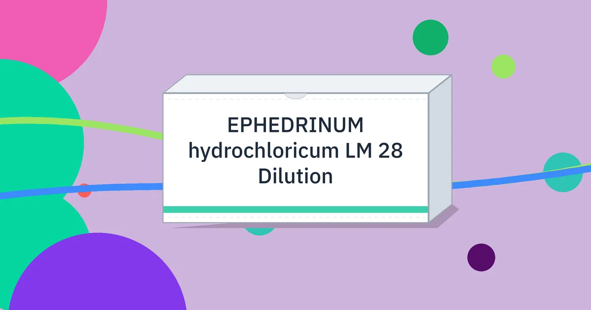 Symbolbild: Packung mit der Aufschrift EPHEDRINUM hydrochloricum LM 28 Dilution (PZN 13471356) – Verfügbarkeit und Bezug in Apotheken in Frankfurt am Main