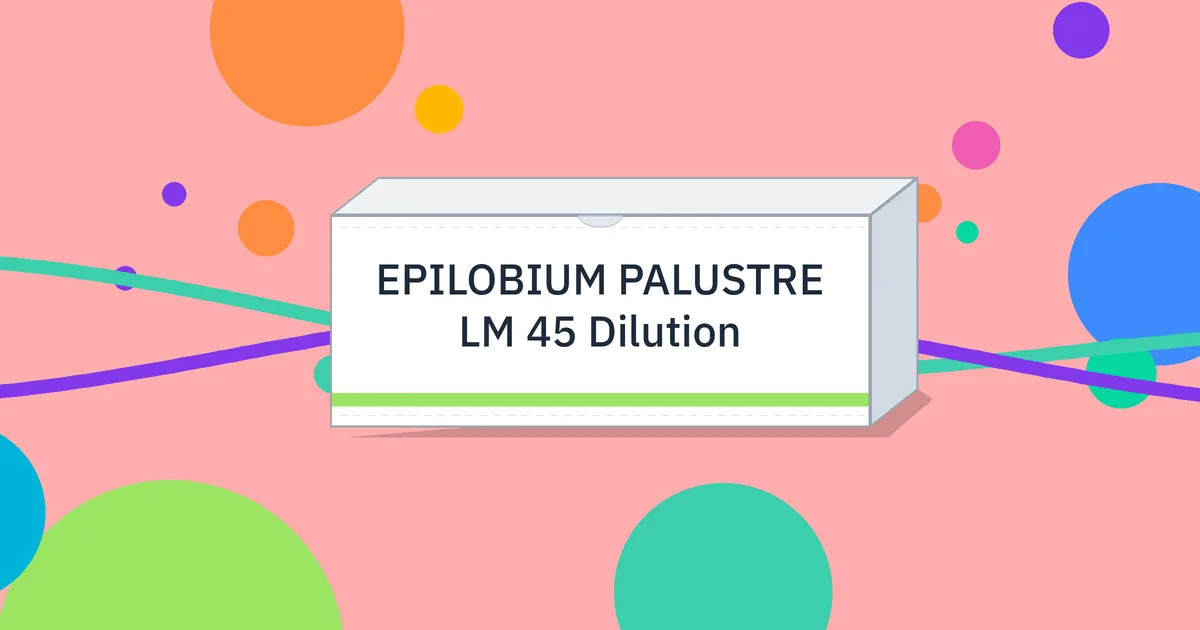 Symbolbild: Packung mit der Aufschrift EPILOBIUM PALUSTRE LM 45 Dilution (PZN 13472338) – Verfügbarkeit und Bezug in Apotheken in Frankfurt am Main