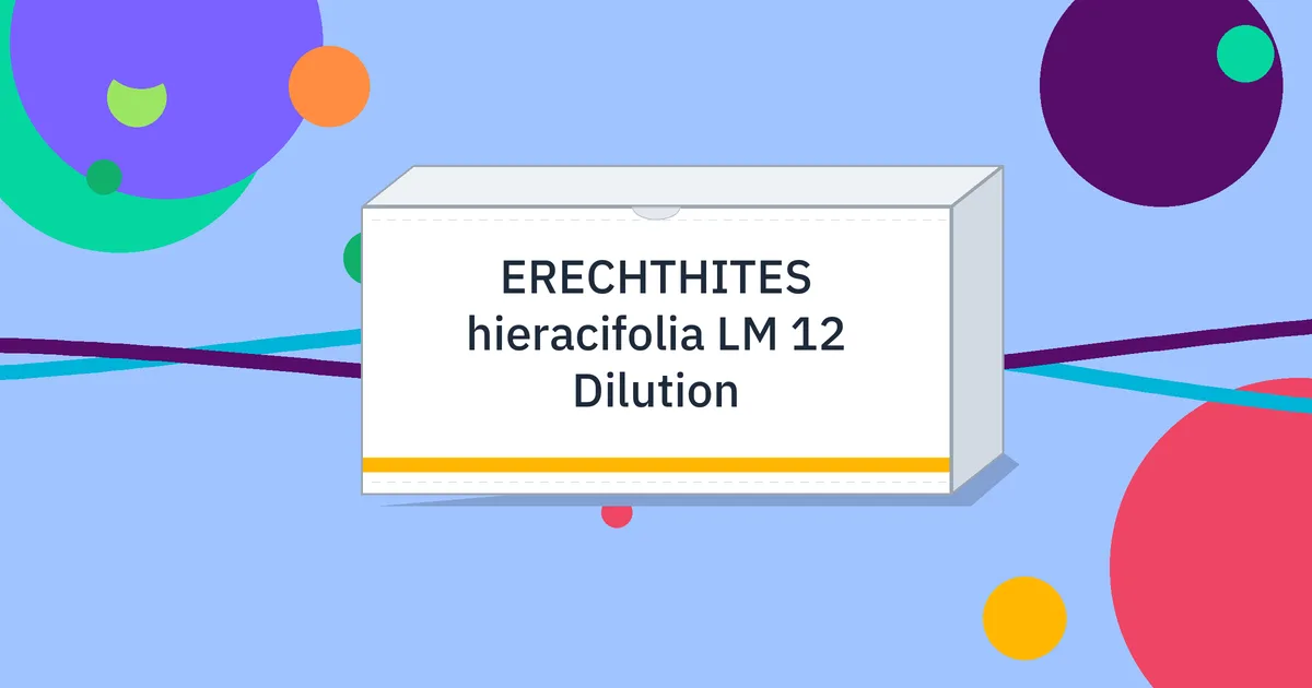 Symbolbild: Packung mit der Aufschrift ERECHTHITES hieracifolia LM 12 Dilution (PZN 13474343) – Verfügbarkeit und Bezug in Apotheken in Frankfurt am Main