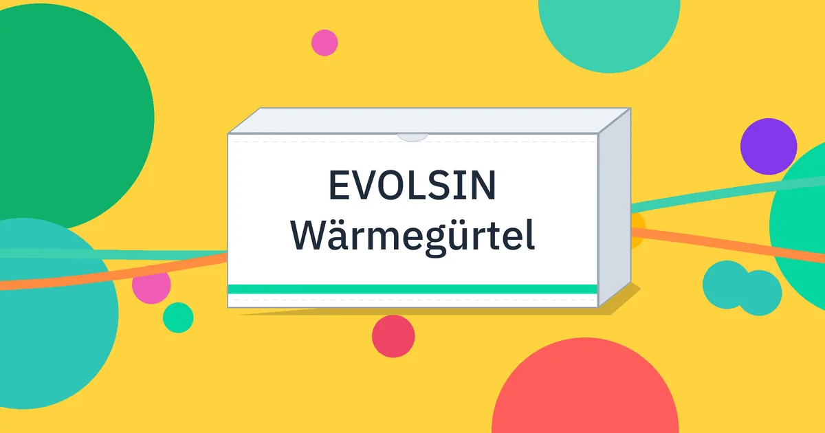 Symbolbild: Packung mit der Aufschrift EVOLSIN Wärmegürtel (PZN 18658154) – Verfügbarkeit und Bezug in Apotheken in Frankfurt am Main