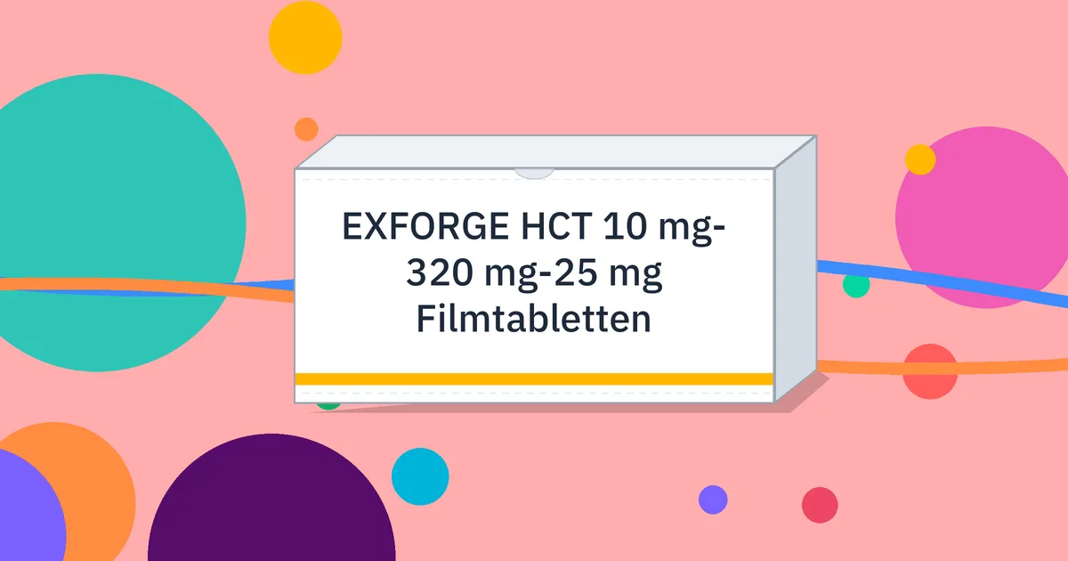 Symbolbild: Packung mit der Aufschrift EXFORGE HCT 10 mg-320 mg-25 mg Filmtabletten (PZN 18140813) – Verfügbarkeit und Bezug in Apotheken in Frankfurt am Main