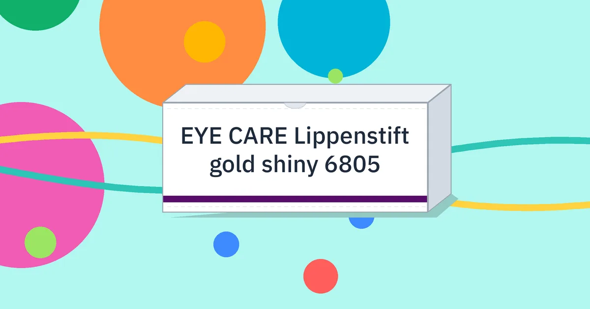 Symbolbild: Packung mit der Aufschrift EYE CARE Lippenstift gold shiny 6805 (PZN 19690705) – Verfügbarkeit und Bezug in Apotheken in Frankfurt am Main