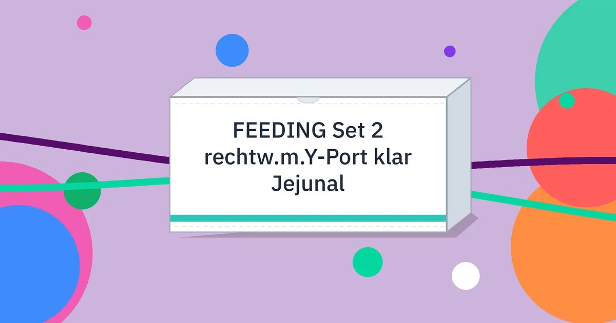 Symbolbild: Packung mit der Aufschrift FEEDING Set 2 rechtw.m.Y-Port klar Jejunal (PZN 14344453) – Verfügbarkeit und Bezug in Apotheken in Frankfurt am Main