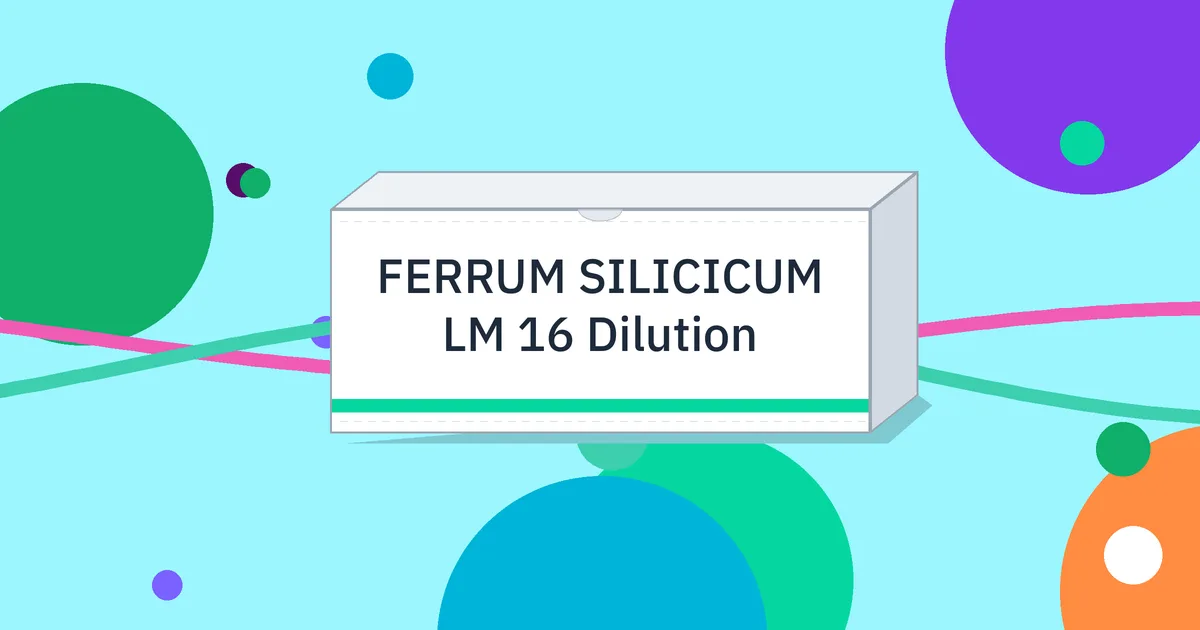 Symbolbild: Packung mit der Aufschrift FERRUM SILICICUM LM 16 Dilution (PZN 12853096) – Verfügbarkeit und Bezug in Apotheken in Frankfurt am Main