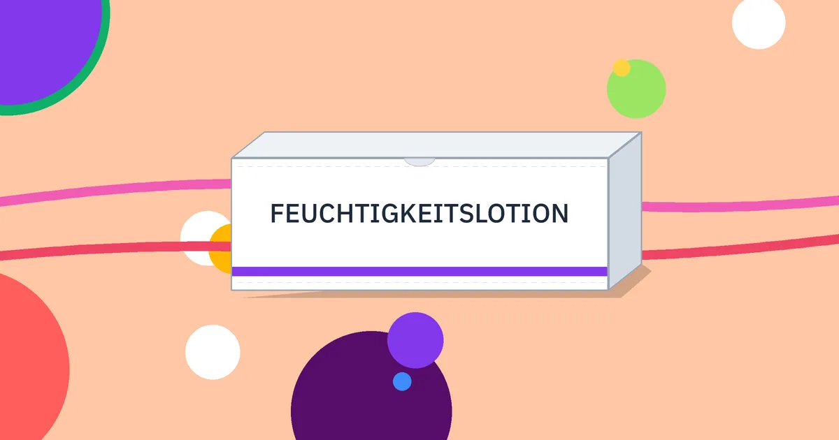 Symbolbild: Packung mit der Aufschrift FEUCHTIGKEITSLOTION (PZN 18669531) – Verfügbarkeit und Bezug in Apotheken in Frankfurt am Main