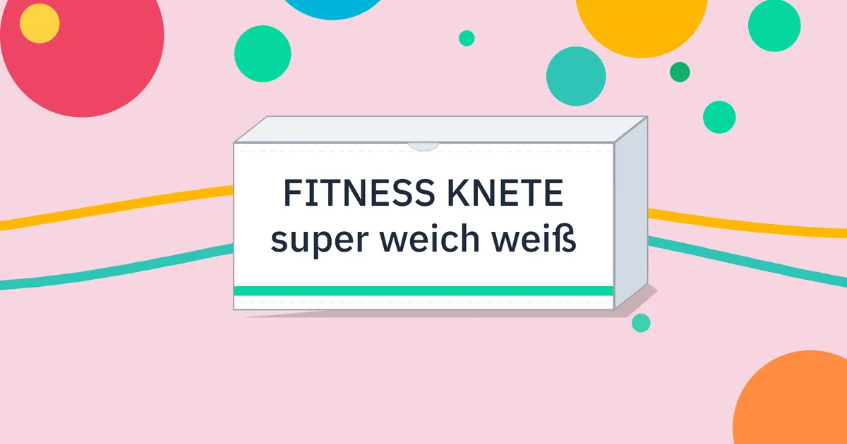 Symbolbild: Packung mit der Aufschrift FITNESS KNETE super weich weiß (PZN 16349466) – Verfügbarkeit und Bezug in Apotheken in Frankfurt am Main