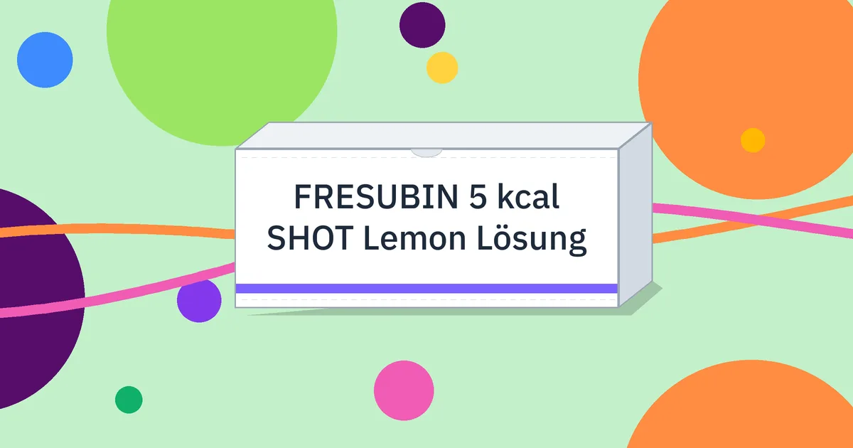 Symbolbild: Packung mit der Aufschrift FRESUBIN 5 kcal SHOT Lemon Lösung (PZN 13903755) – Verfügbarkeit und Bezug in Apotheken in Frankfurt am Main