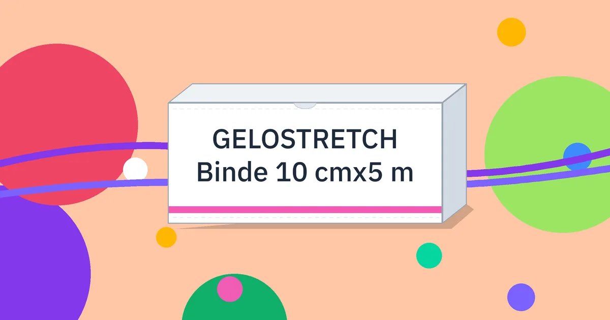 Symbolbild: Packung mit der Aufschrift GELOSTRETCH Binde 10 cmx5 m (PZN 04525780) – Verfügbarkeit und Bezug in Apotheken in Frankfurt am Main