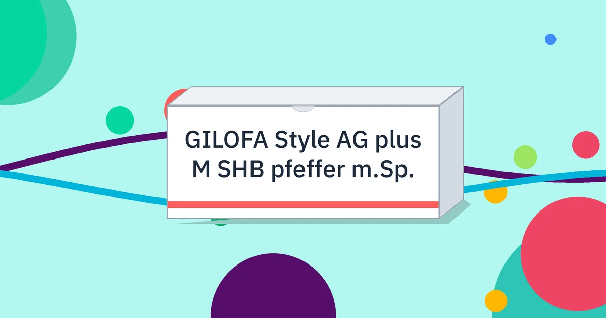 Symbolbild: Packung mit der Aufschrift GILOFA Style AG plus M SHB pfeffer m.Sp. (PZN 16727968) – Verfügbarkeit und Bezug in Apotheken in Frankfurt am Main