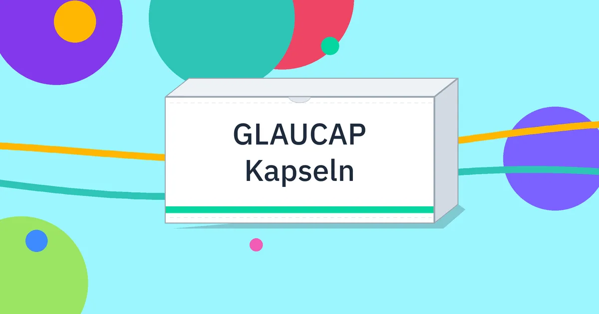 Symbolbild: Packung mit der Aufschrift GLAUCAP Kapseln (PZN 20299981) – Verfügbarkeit und Bezug in Apotheken in Frankfurt am Main