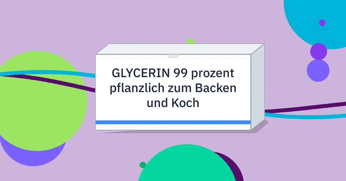 Symbolbild: Packung mit der Aufschrift GLYCERIN 99 prozent pflanzlich zum Backen und Koch (PZN 14251898) – Verfügbarkeit und Bezug in Apotheken in Frankfurt am Main