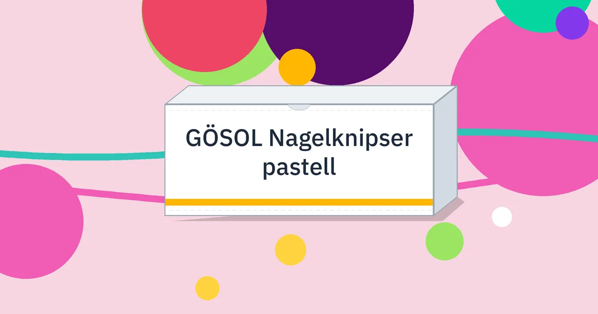 Symbolbild: Packung mit der Aufschrift GÖSOL Nagelknipser pastell (PZN 19628793) – Verfügbarkeit und Bezug in Apotheken in Frankfurt am Main