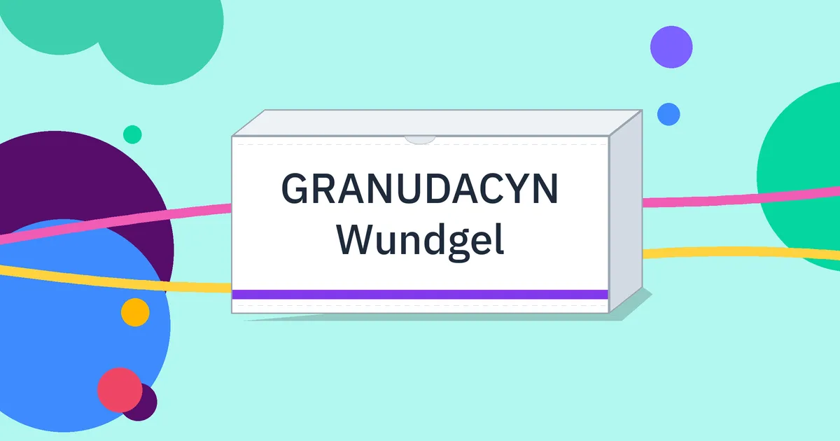 Symbolbild: Packung mit der Aufschrift GRANUDACYN Wundgel (PZN 11865269) – Verfügbarkeit und Bezug in Apotheken in Frankfurt am Main