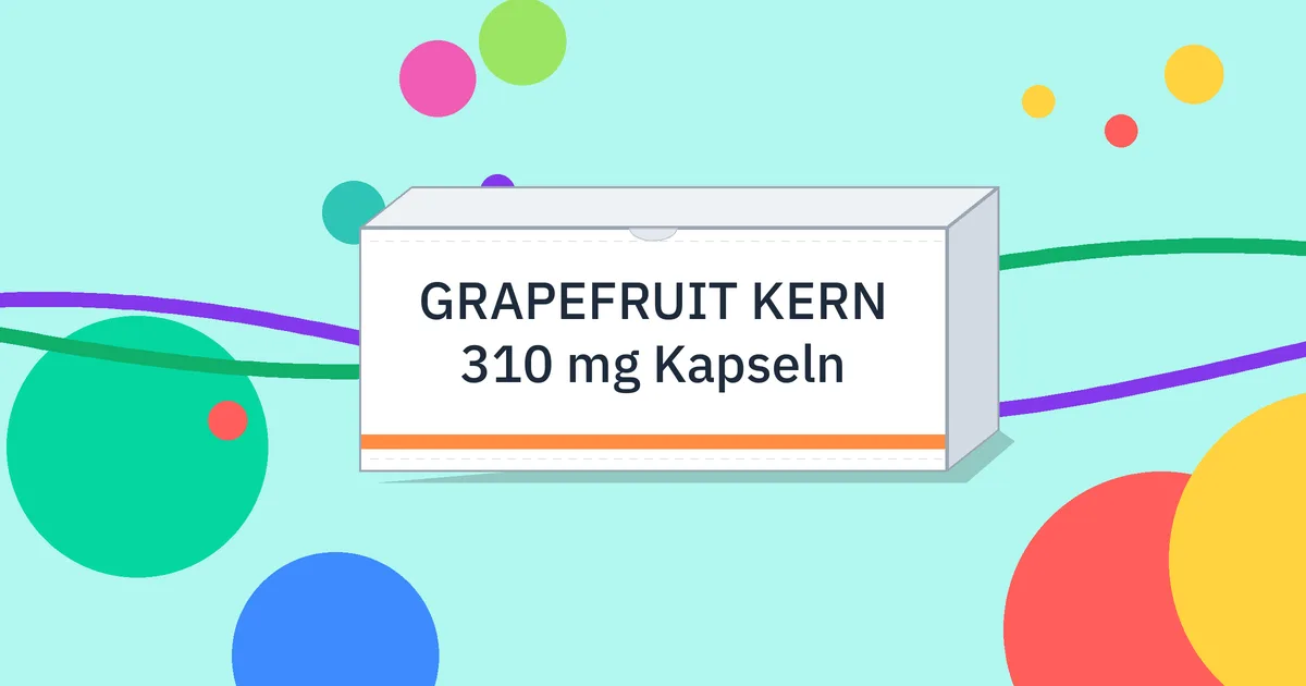 Symbolbild: Packung mit der Aufschrift GRAPEFRUIT KERN 310 mg Kapseln (PZN 18216315) – Verfügbarkeit und Bezug in Apotheken in Frankfurt am Main