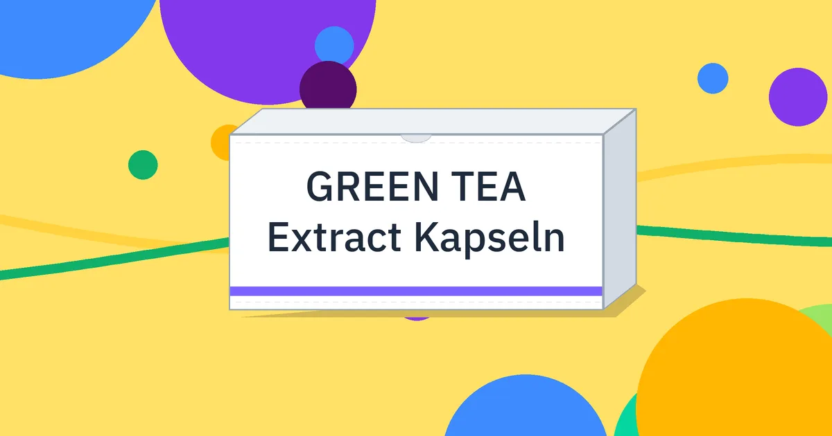 Symbolbild: Packung mit der Aufschrift GREEN TEA Extract Kapseln (PZN 10836834) – Verfügbarkeit und Bezug in Apotheken in Frankfurt am Main