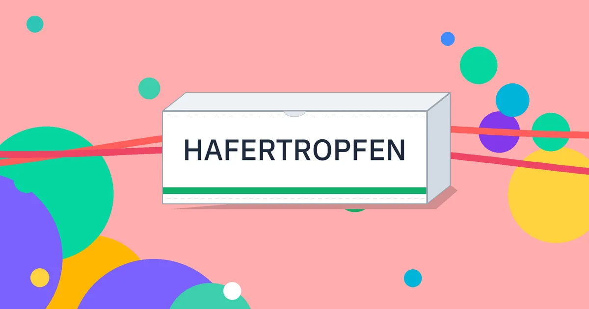 Symbolbild: Packung mit der Aufschrift HAFERTROPFEN (PZN 11052632) – Verfügbarkeit und Bezug in Apotheken in Frankfurt am Main