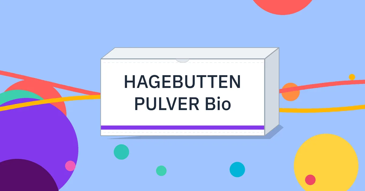 Symbolbild: Packung mit der Aufschrift HAGEBUTTEN PULVER Bio (PZN 11341690) – Verfügbarkeit und Bezug in Apotheken in Frankfurt am Main
