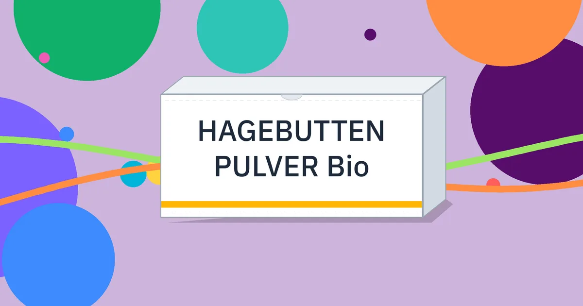 Symbolbild: Packung mit der Aufschrift HAGEBUTTEN PULVER Bio (PZN 18400929) – Verfügbarkeit und Bezug in Apotheken in Frankfurt am Main