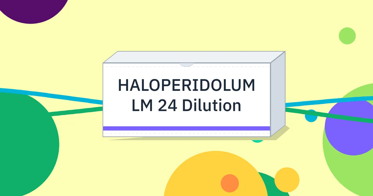 Symbolbild: Packung mit der Aufschrift HALOPERIDOLUM LM 24 Dilution (PZN 12883631) – Verfügbarkeit und Bezug in Apotheken in Frankfurt am Main