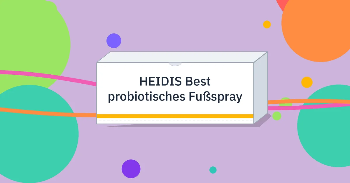 Symbolbild: Packung mit der Aufschrift HEIDIS Best probiotisches Fußspray (PZN 20651515) – Verfügbarkeit und Bezug in Apotheken in Frankfurt am Main