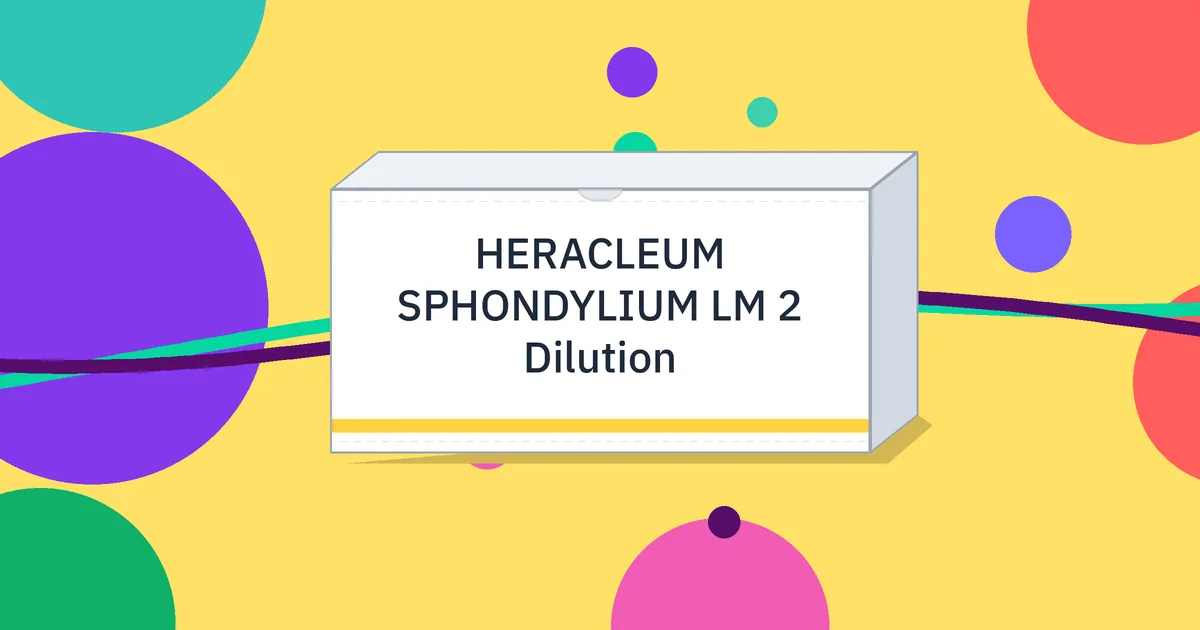 Symbolbild: Packung mit der Aufschrift HERACLEUM SPHONDYLIUM LM 2 Dilution (PZN 13552445) – Verfügbarkeit und Bezug in Apotheken in Frankfurt am Main