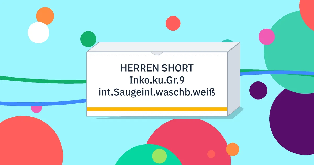 Symbolbild: Packung mit der Aufschrift HERREN SHORT Inko.ku.Gr.9 int.Saugeinl.waschb.weiß (PZN 17313832) – Verfügbarkeit und Bezug in Apotheken in Frankfurt am Main