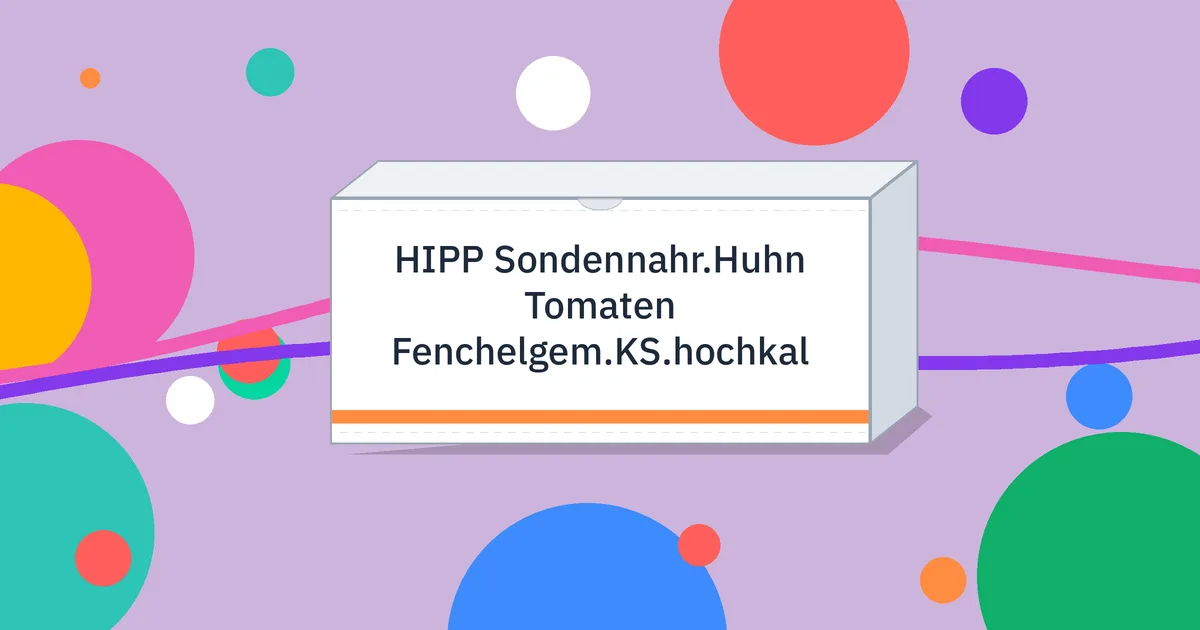 Symbolbild: Packung mit der Aufschrift HIPP Sondennahr.Huhn Tomaten Fenchelgem.KS.hochkal (PZN 19350990) – Verfügbarkeit und Bezug in Apotheken in Frankfurt am Main