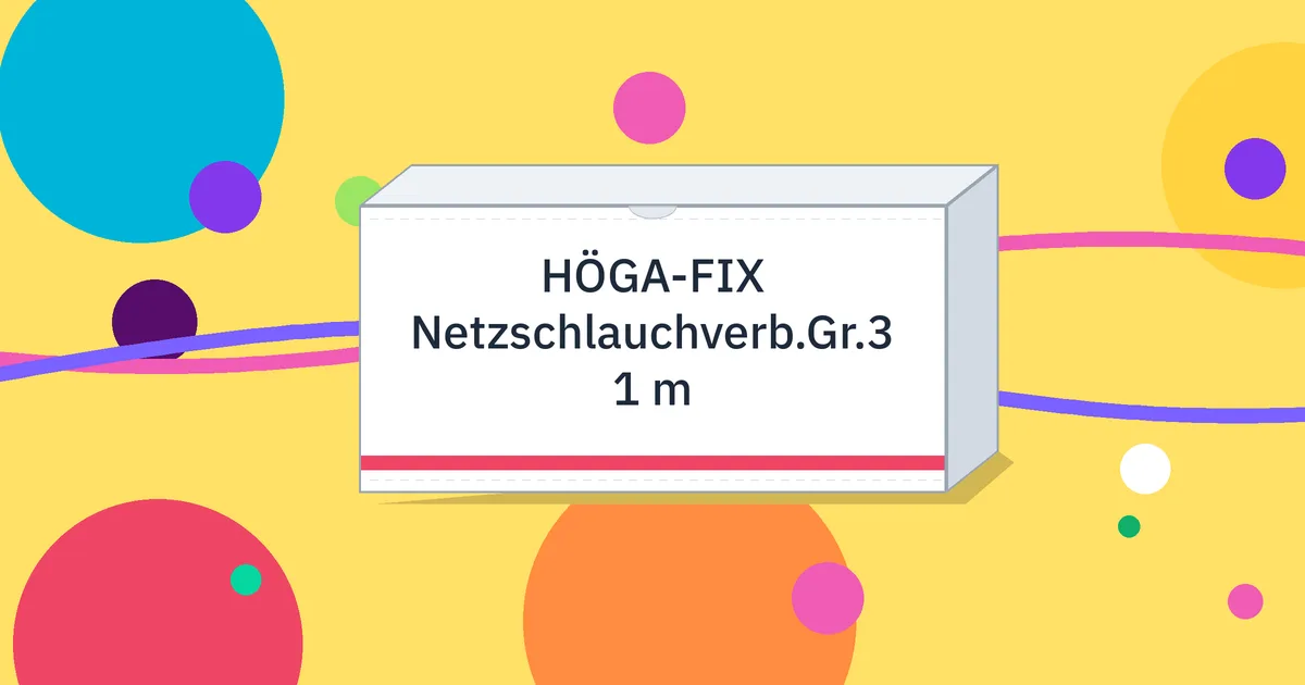 Symbolbild: Packung mit der Aufschrift HÖGA-FIX Netzschlauchverb.Gr.3 1 m (PZN 00668985) – Verfügbarkeit und Bezug in Apotheken in Frankfurt am Main