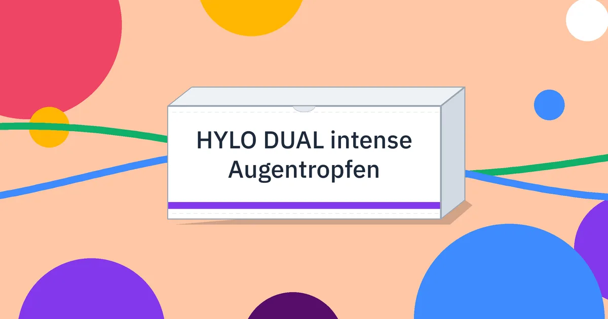 Symbolbild: Packung mit der Aufschrift HYLO DUAL intense Augentropfen (PZN 16829255) – Verfügbarkeit und Bezug in Apotheken in Frankfurt am Main