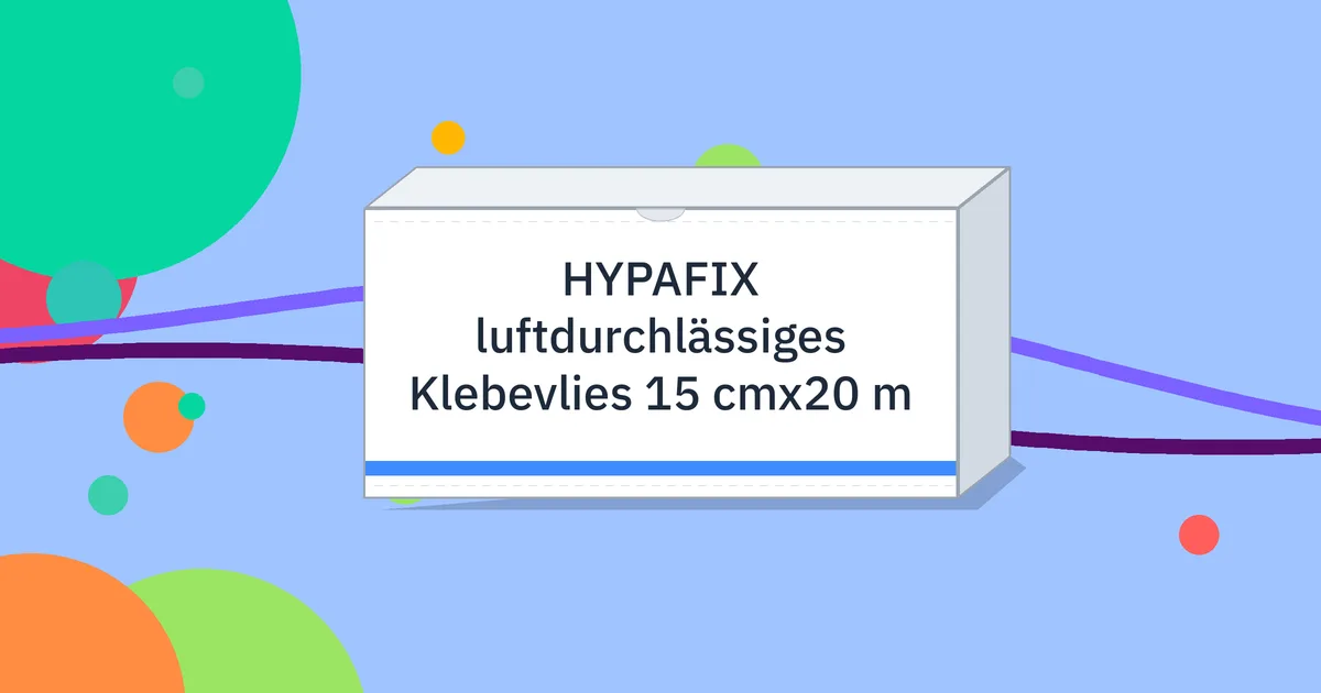 Symbolbild: Packung mit der Aufschrift HYPAFIX luftdurchlässiges Klebevlies 15 cmx20 m (PZN 19200397) – Verfügbarkeit und Bezug in Apotheken in Frankfurt am Main