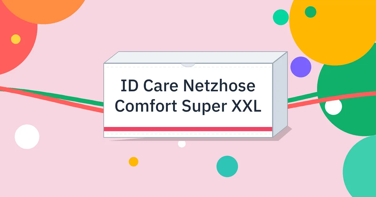 Symbolbild: Packung mit der Aufschrift ID Care Netzhose Comfort Super XXL (PZN 18874277) – Verfügbarkeit und Bezug in Apotheken in Frankfurt am Main