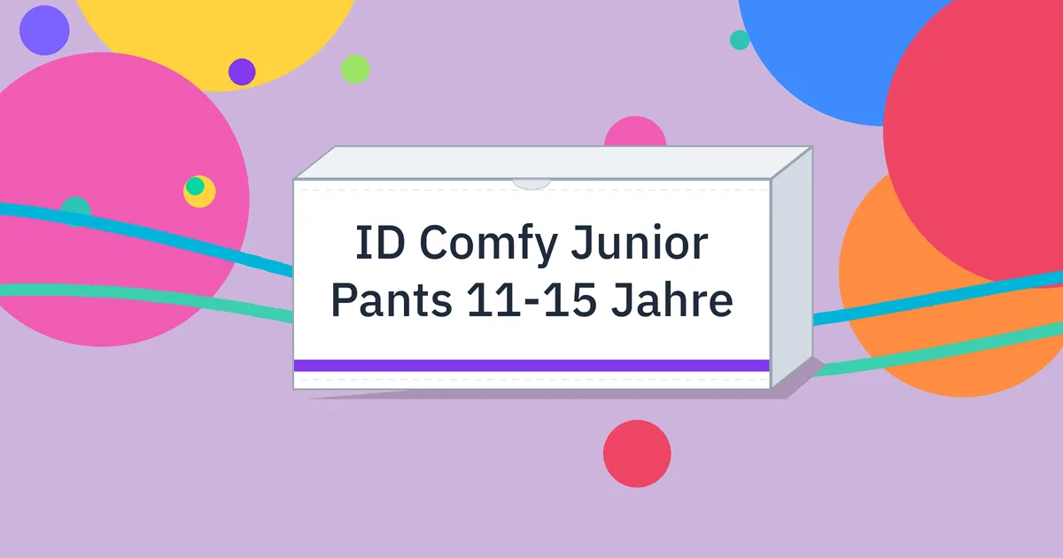 Symbolbild: Packung mit der Aufschrift ID Comfy Junior Pants 11-15 Jahre (PZN 20197683) – Verfügbarkeit und Bezug in Apotheken in Frankfurt am Main