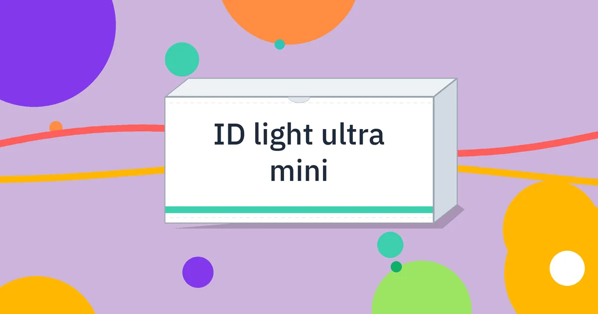 Symbolbild: Packung mit der Aufschrift ID light ultra mini (PZN 09895820) – Verfügbarkeit und Bezug in Apotheken in Frankfurt am Main