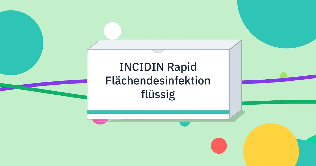 Symbolbild: Packung mit der Aufschrift INCIDIN Rapid Flächendesinfektion flüssig (PZN 02035126) – Verfügbarkeit und Bezug in Apotheken in Frankfurt am Main